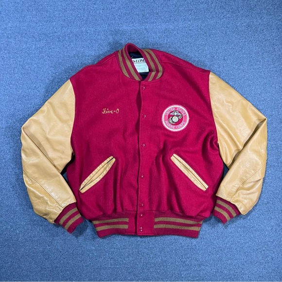 Delong | Jackets & Coats | Vtg Delong Usmc Tankers Marine Corps Varsity ...
